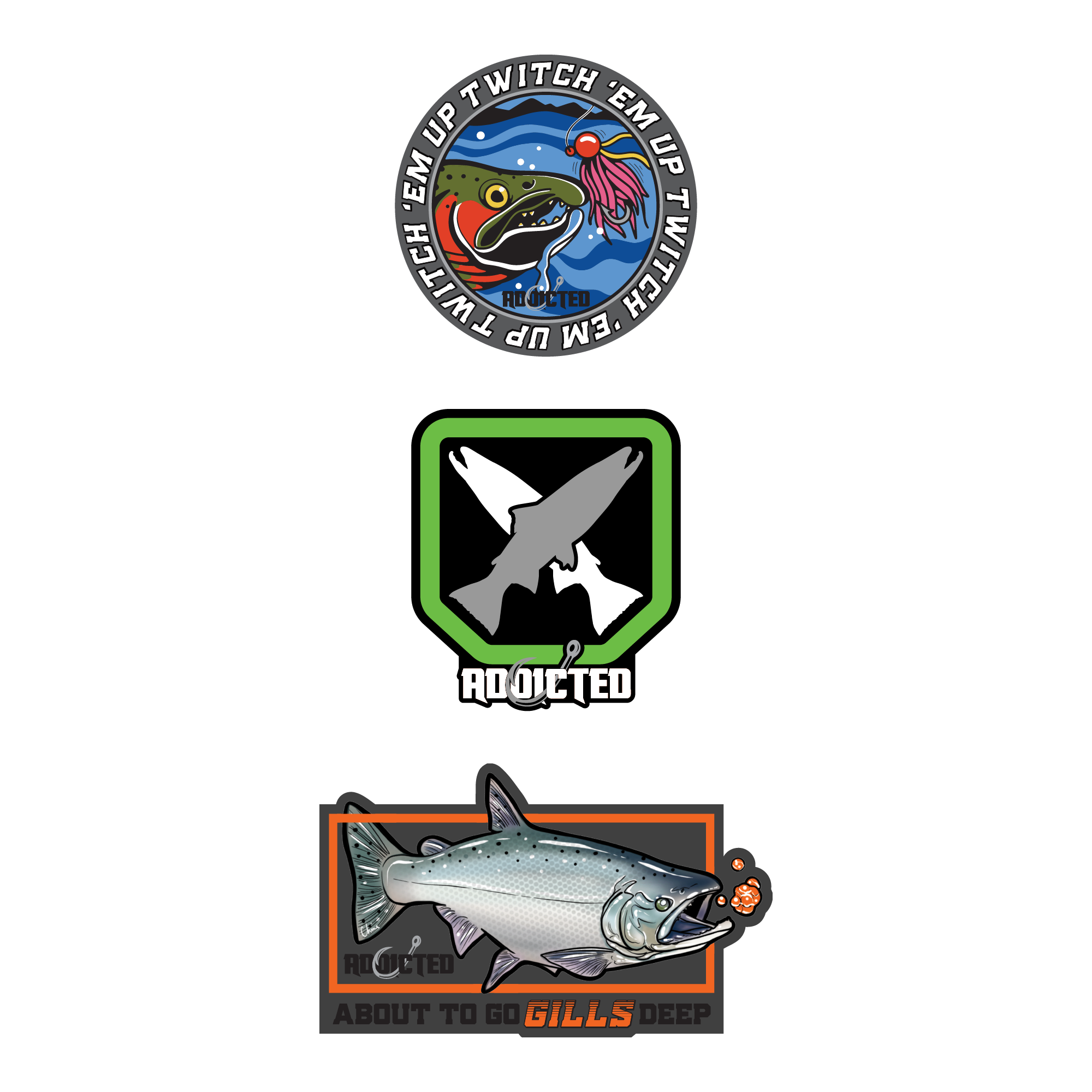 Fishing Addict Sticker Pack – Addicted Fishing