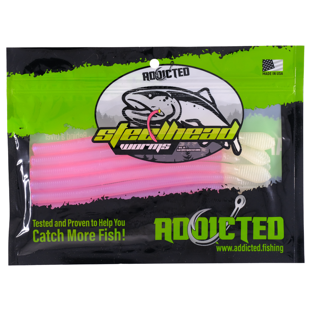 Chrome Candy Steelhead Worms – Addicted Fishing
