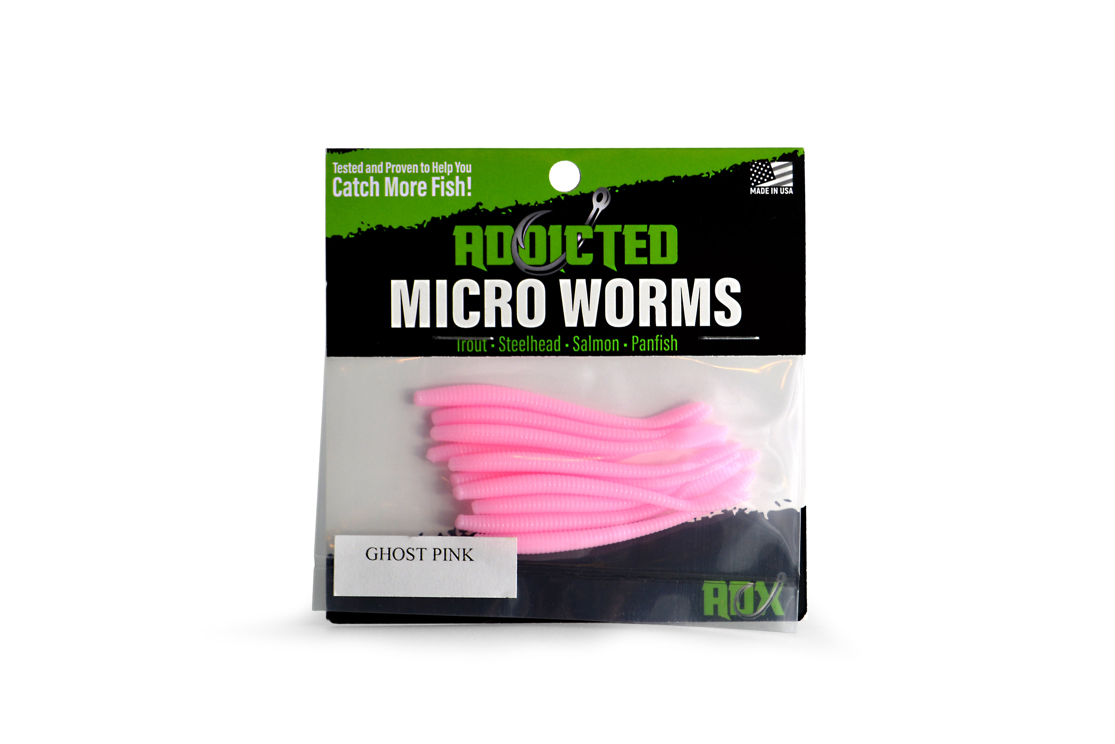 Ghost Pink Addicted Micro Worm – Addicted Fishing